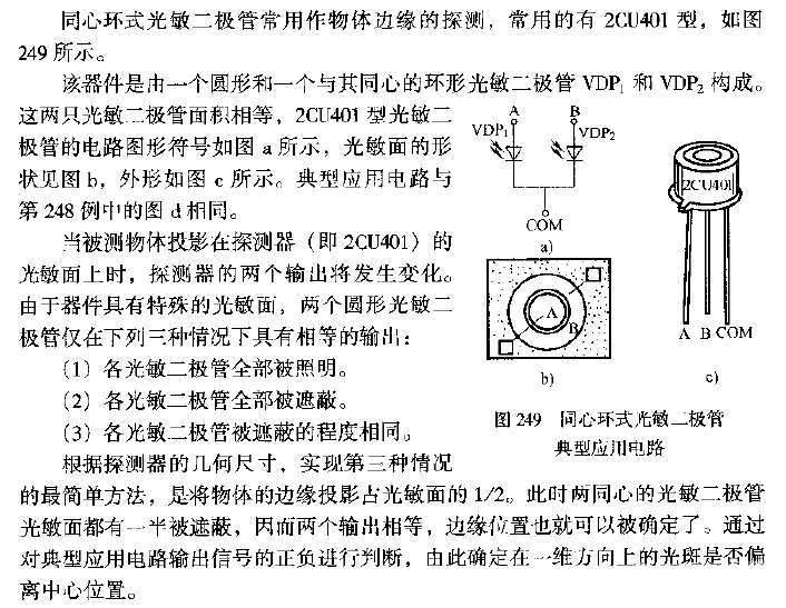 同心环式光敏二极管典型应用电路 电路图 电子工程世界