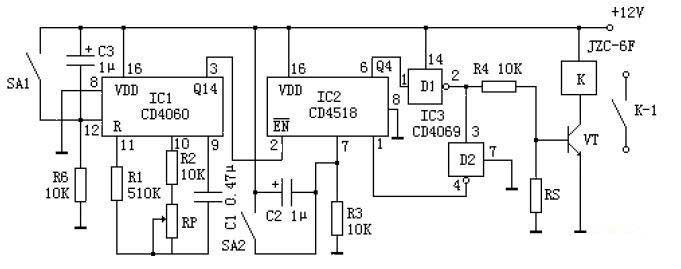 Precise long delay circuit designed using CD4060- Circuits - EEWORLD