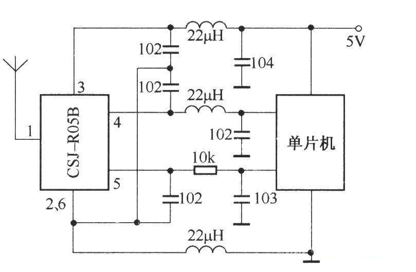 Application circuit composed of CSJ-R05B and microcontroller- Circuits - EEWORLD