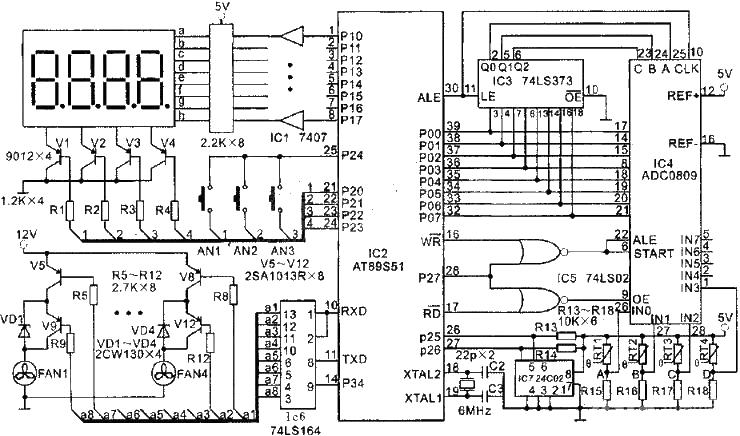 AT89S51电脑自动温度控制器–电路图–电子工程世界