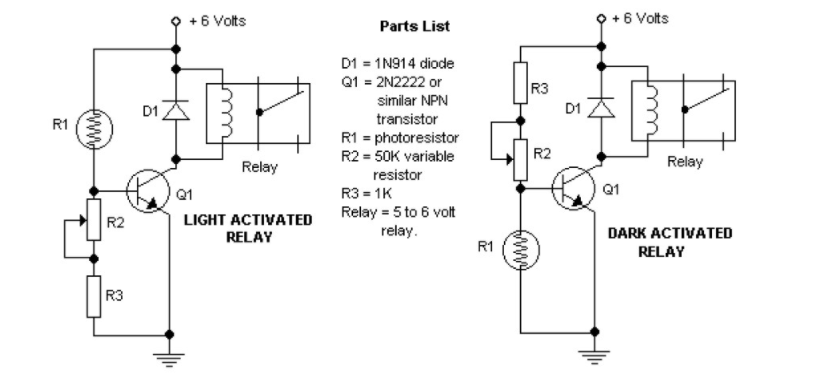 使用光敏电阻作为传感元件的基本暗光传感器–电路图–电子工程世界