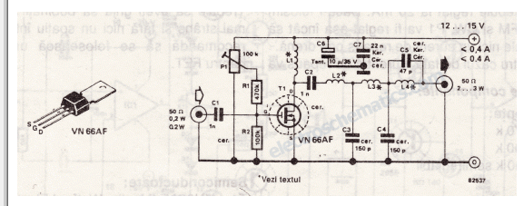 VN66AF 10米连续放大器电路原理图讲解–电路图–电子工程世界