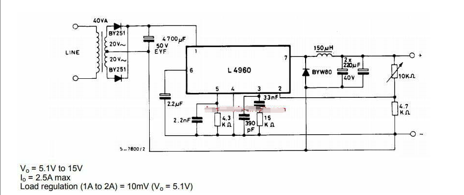 L4960可调开关电源电路图–电路图–电子工程世界