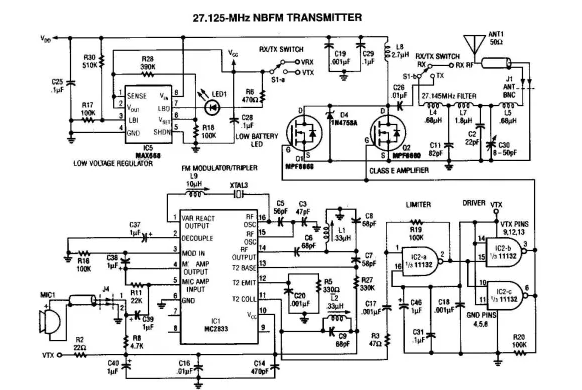 27MHz发送器电路原理图详解–电路图–电子工程世界