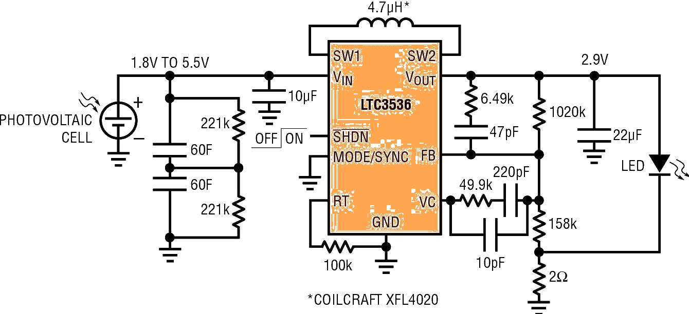 LED driver circuit diagram powered by solar cells- Circuits - EEWORLD