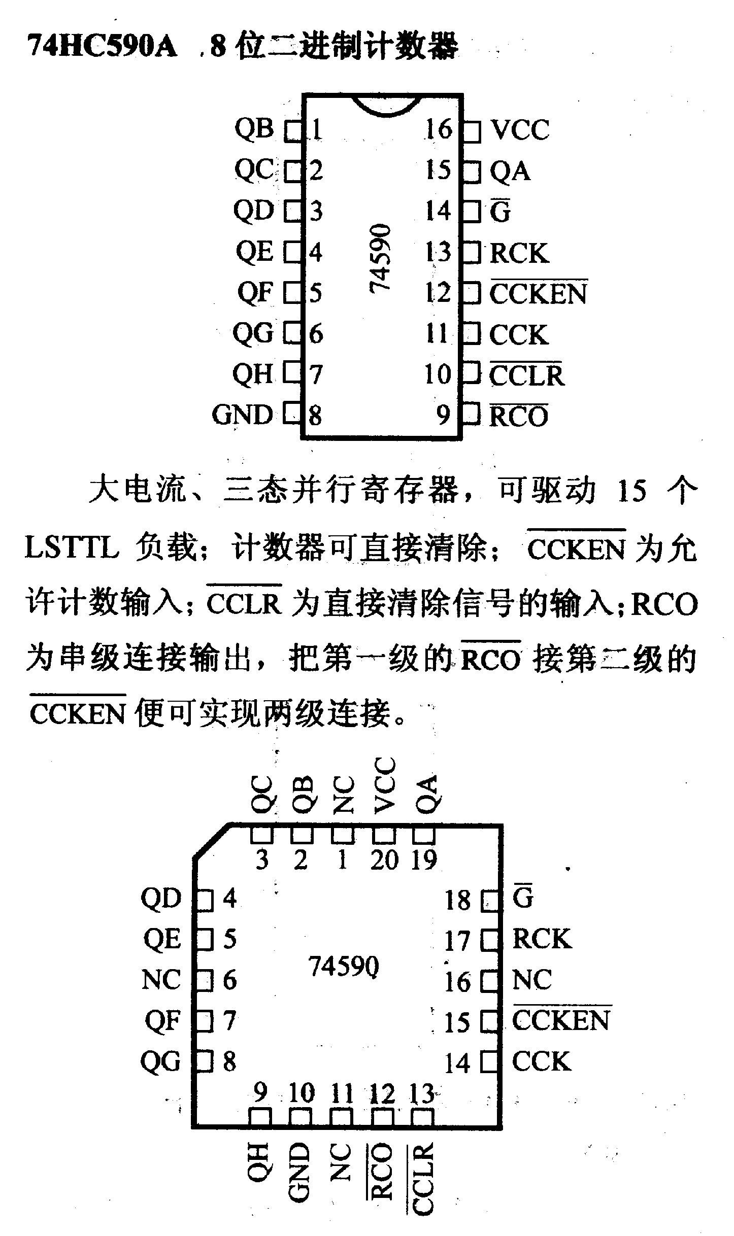 74系列数字电路74HC590,8位二进制计数器–电路图–电子工程世界