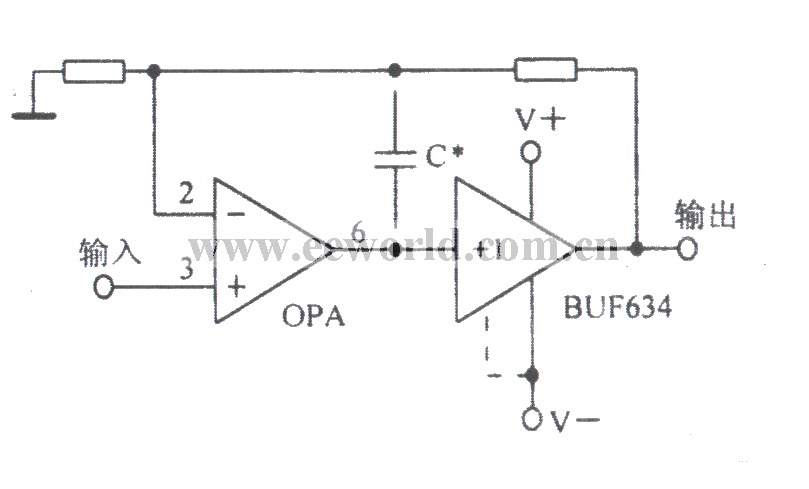 250mA高速缓冲器BUF634–电路图–电子工程世界