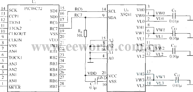PIC16C72与X9241接口电路–电路图–电子工程世界