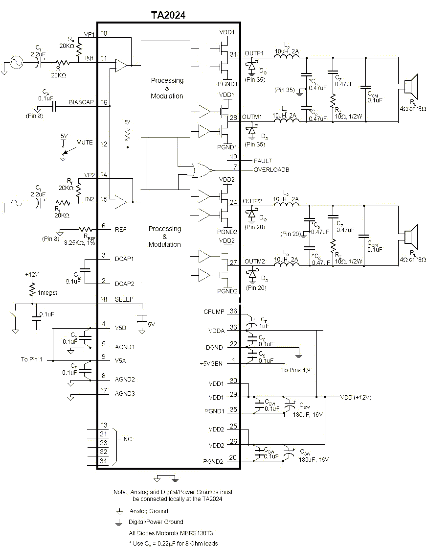 TA2024功放电路图纸原理图–电路图–电子工程世界