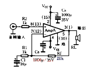 新型HI-FI立体声功放IC-LM1876–电路图–电子工程世界