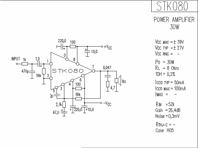 STK080音响IC电路图–电路图–电子工程世界